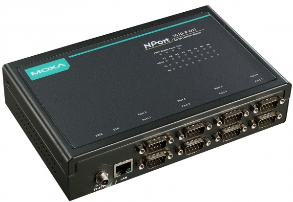 NPort 5610-8-DTL w/o adaptor: Преобразователь MOXA
